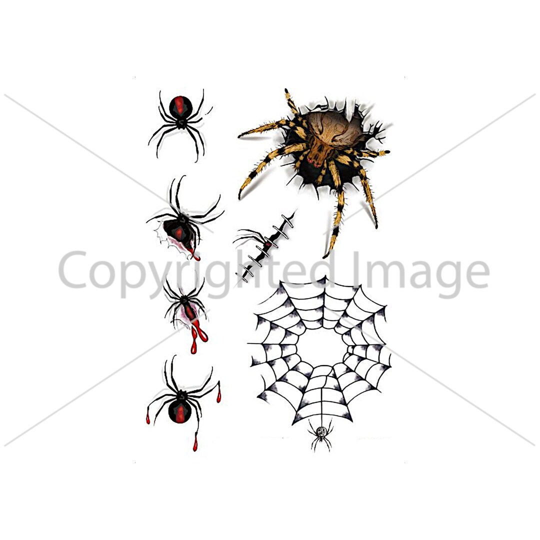 Tattoo Design Cool Design Spiders Digital Download - Etsy