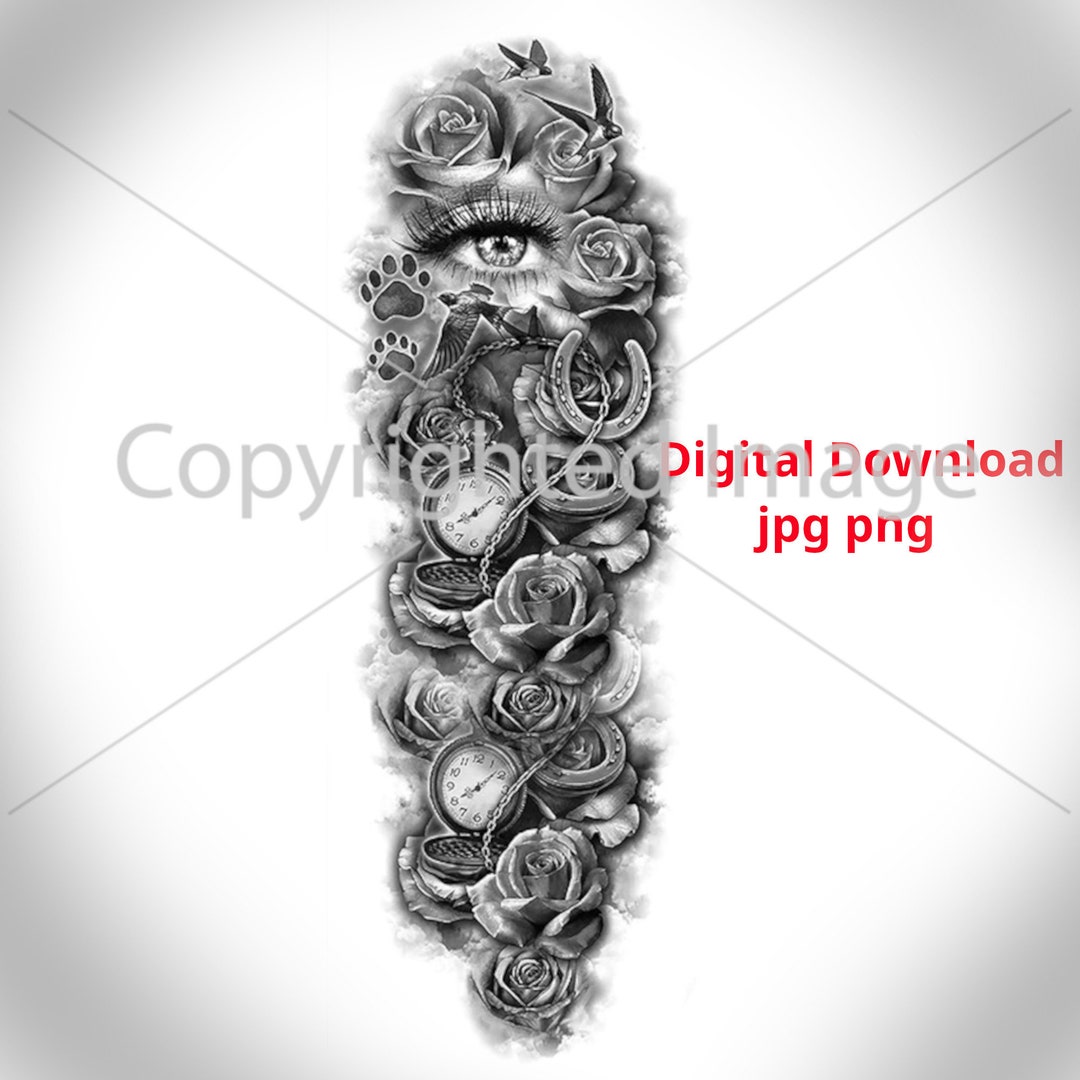 Cool Sleeve Tattoo Design Digital Download - Etsy