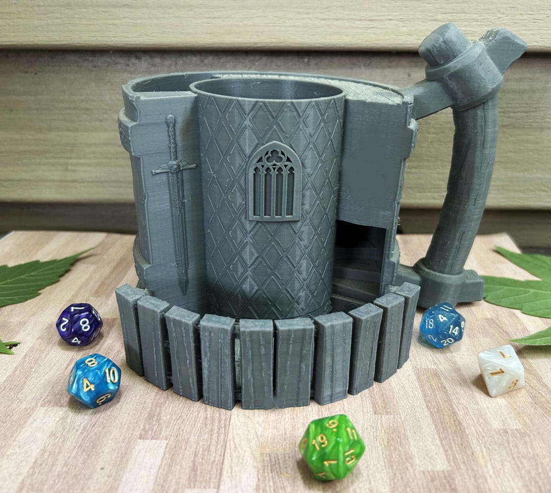 Dice Roller Cup With Coaster, Dice Game Play, Functional Dice Cup, Roll ...