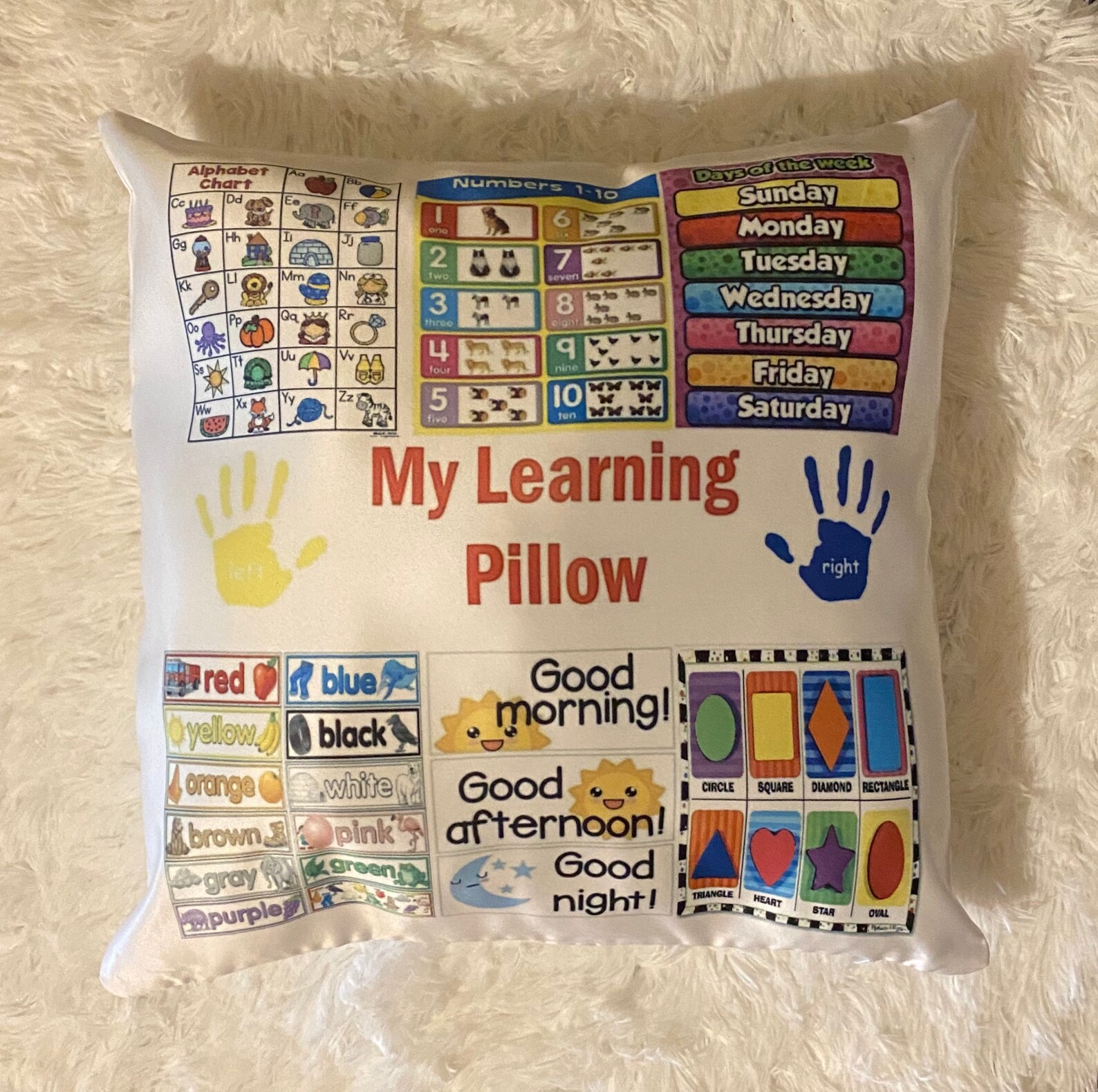 Kid's Learning Pillow Templates | Etsy