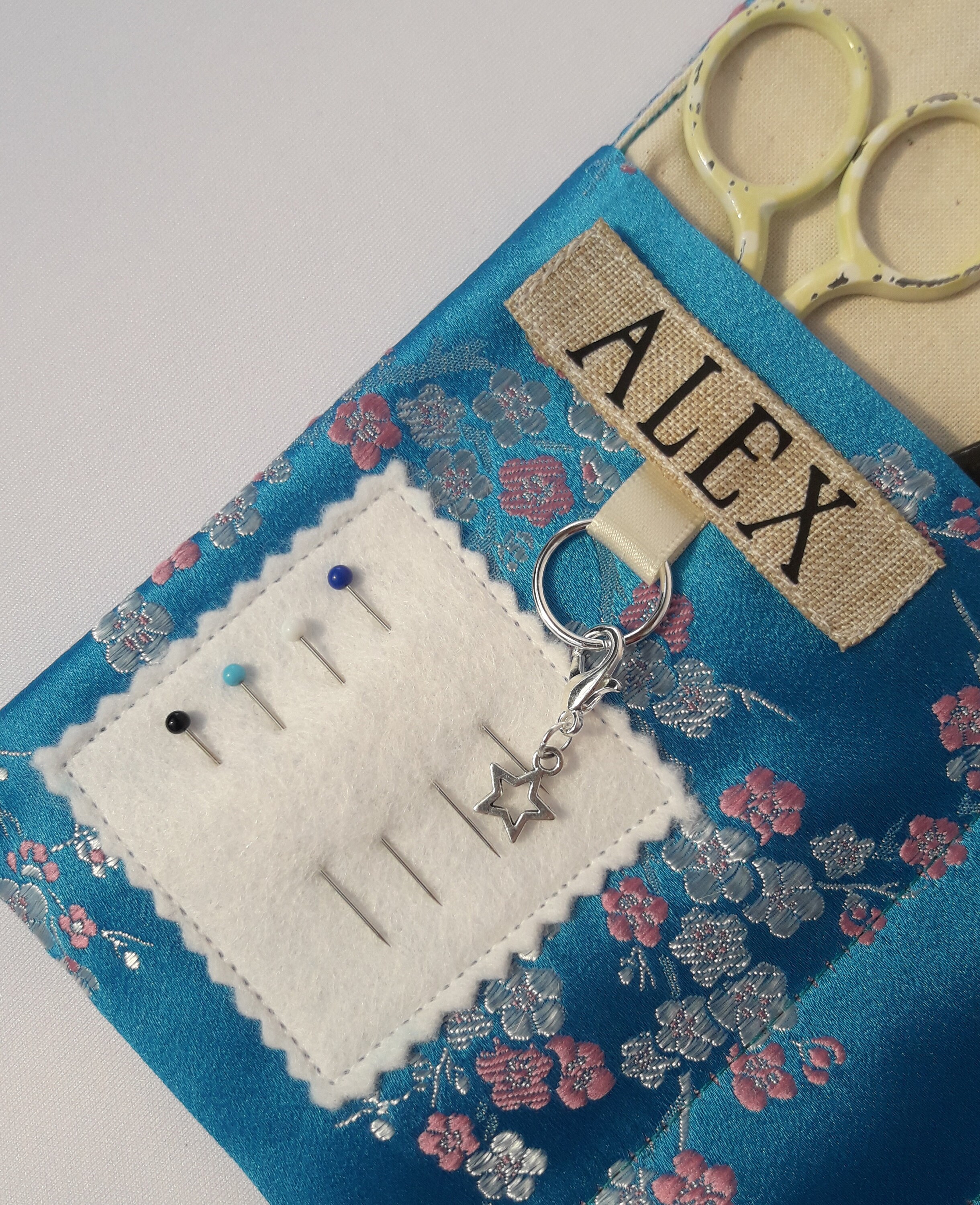 Crochet Hook Case: Blue and Silver Design - Etsy