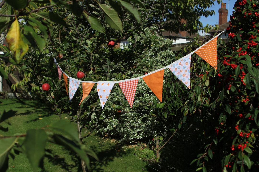 Orange Bunting - Etsy UK