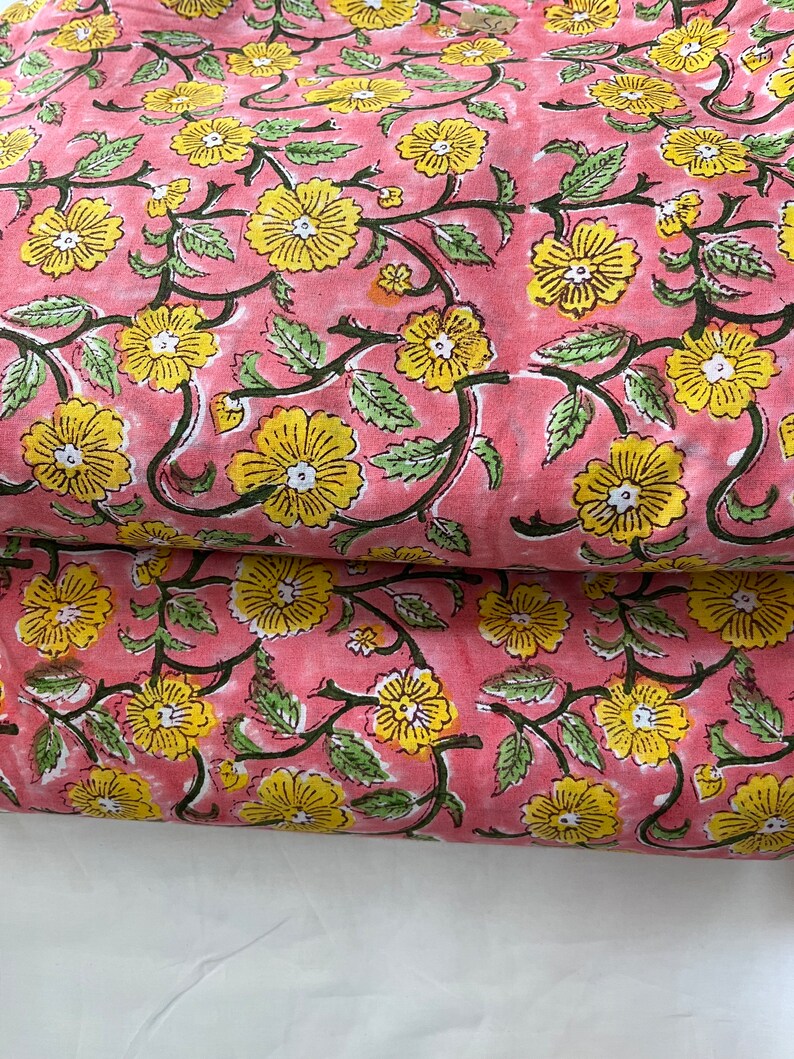 By the Yard Women Dress Fabric Hand Block Print Fabric - Etsy