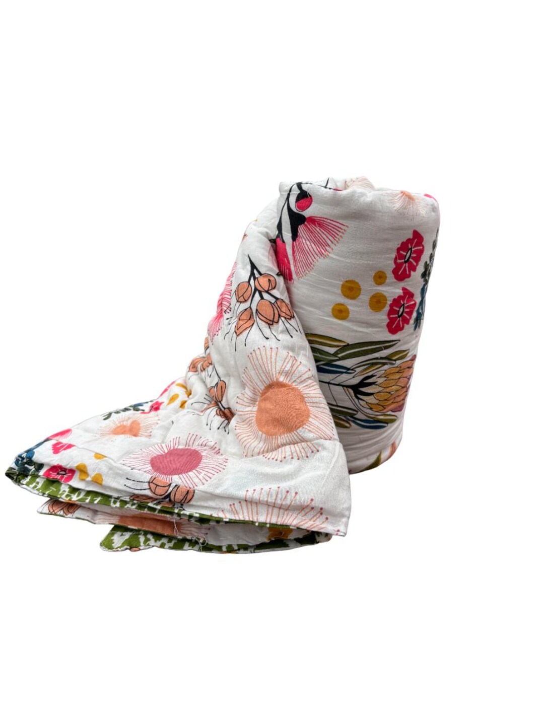 Christmas New Collection Razai, Pink Sunrise Print Baby Quilt, Queen ...