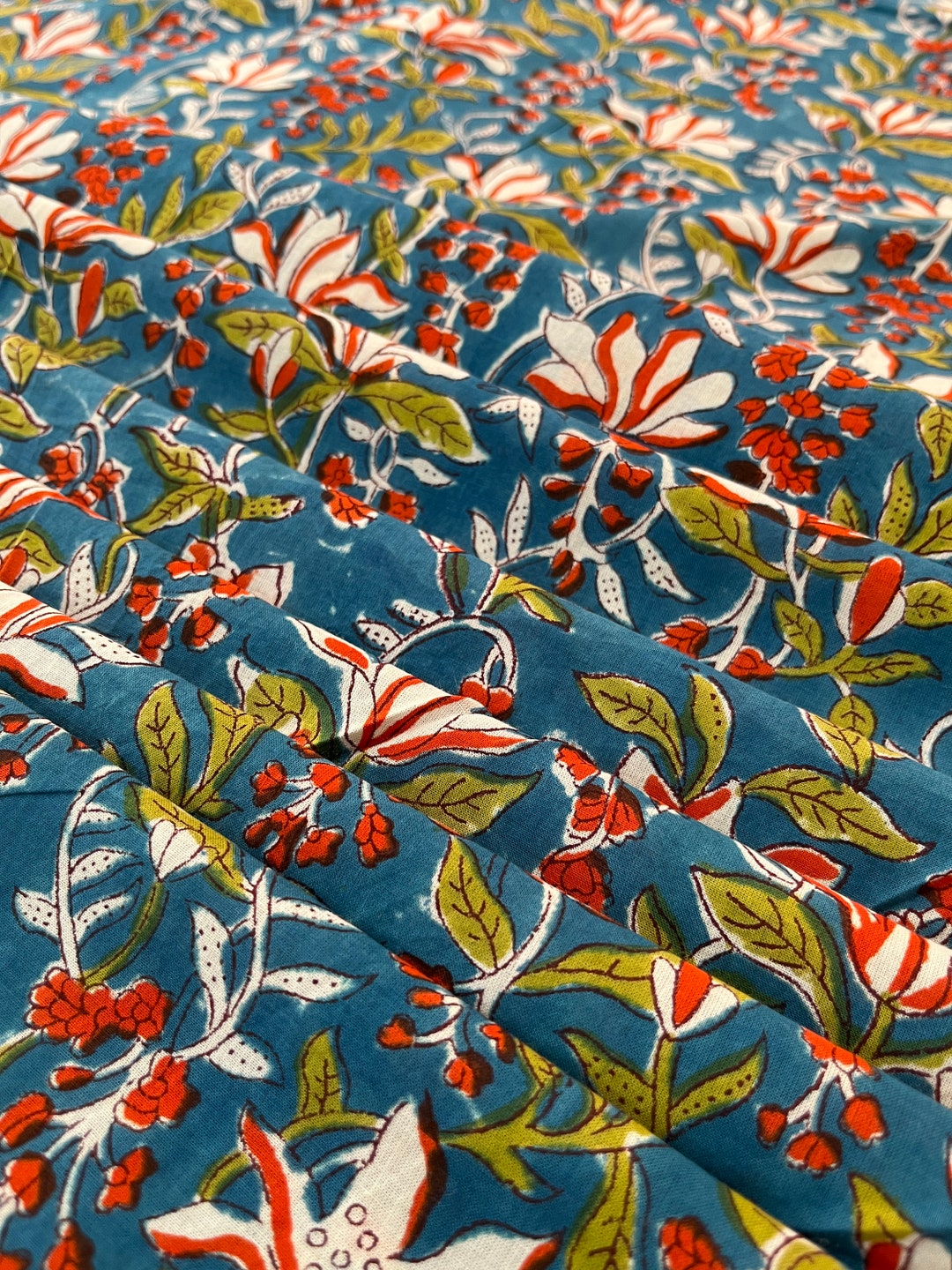 Running Print Fabric !! Organic Handmade Dressmaking Fabric, Kid Craft ...