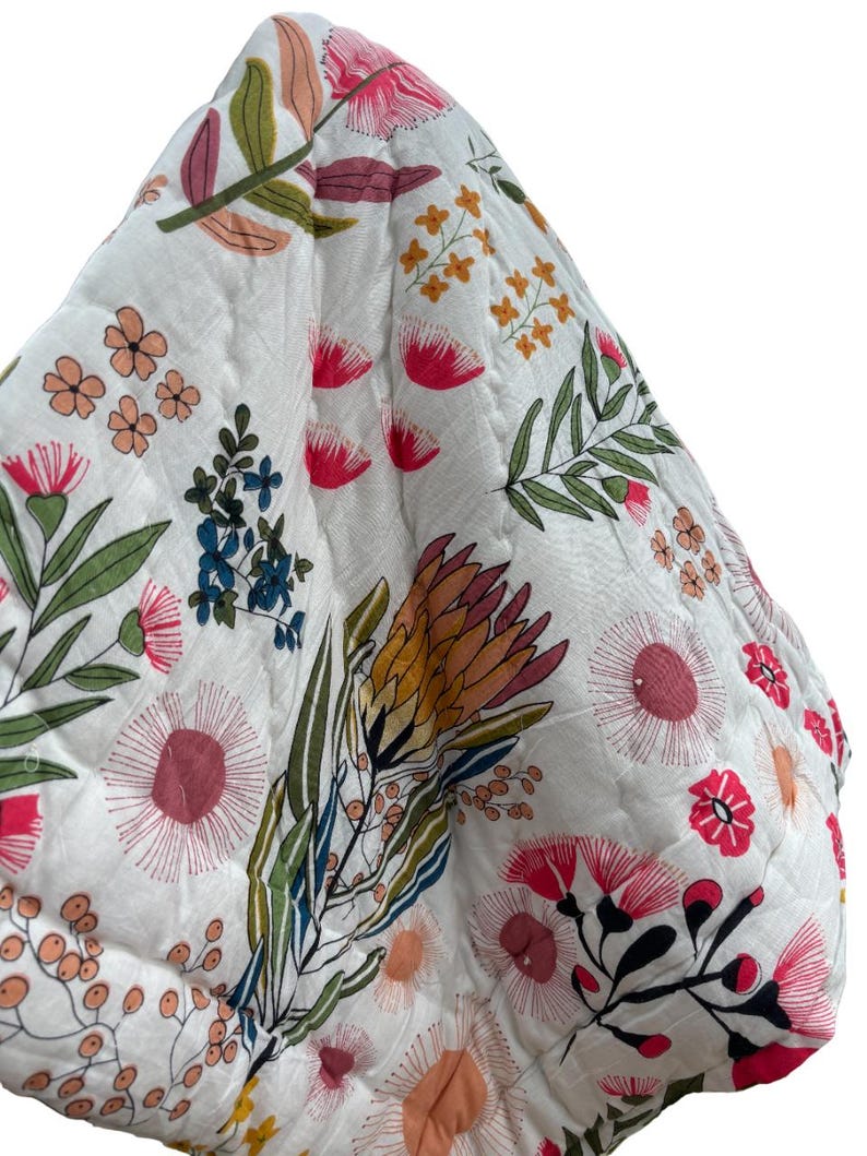 Hand Block Printed Floral Quilt: Jaipuri Razai Bed Cover - Etsy Australia