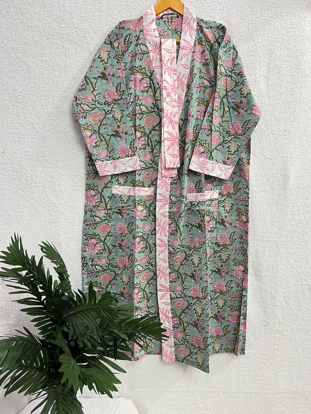 Bath Robe Kimono, Unisex Wear Kimono, Beautiful Cotton Kimono Dress ...