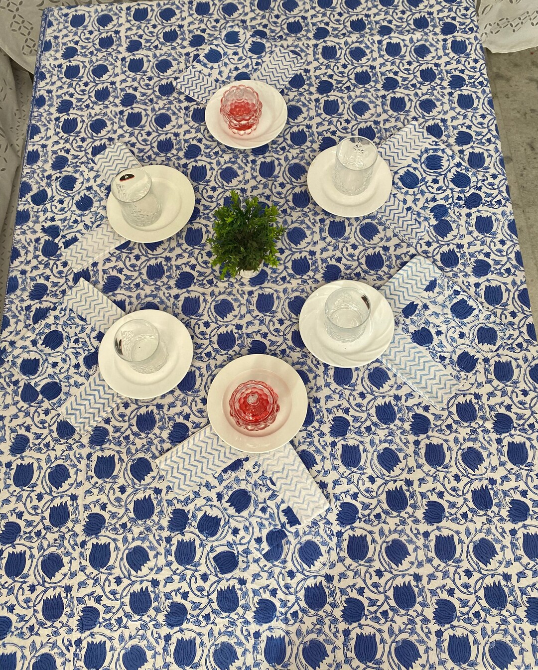 Handmade Tablecloth, Indian Table Linen, Block Print Tablecloth ...