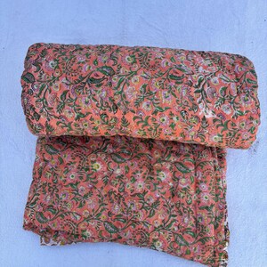 Wild Flowers Floral Blanket Razai, Queen Size Winter Warm Razai Quilt ...