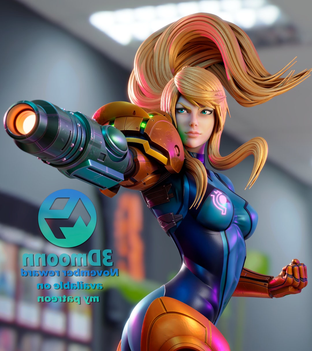 Samus_aran(fan Art) / Resin Scale Model to Assemble and Paint or ...