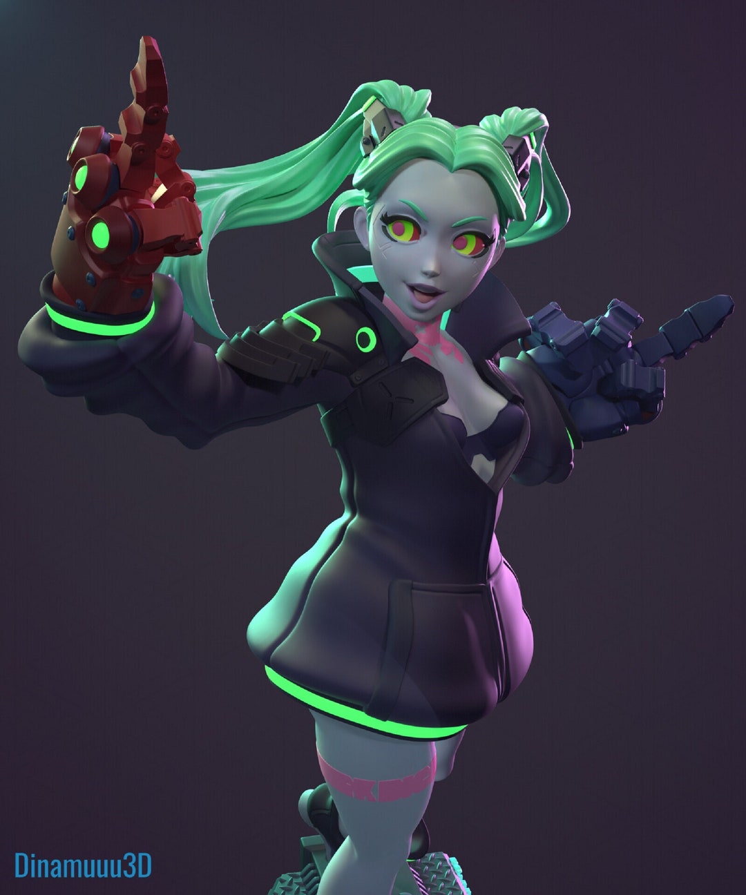 Rebecca_cyber_punkv2_fan Art / Resin Scale Model for - Etsy