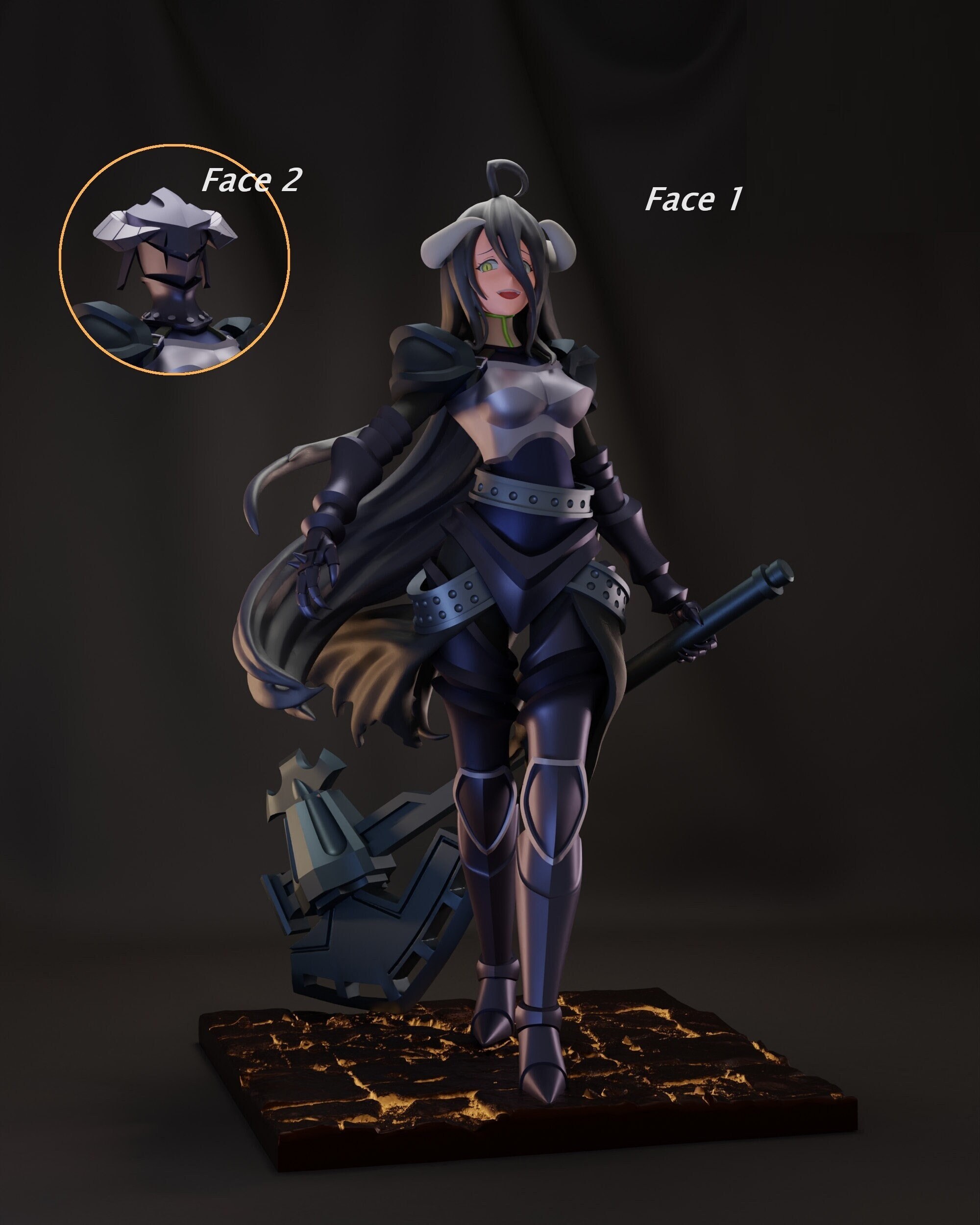 Albedo_ Overlord_fan Art/resin Scale Model for Assembling and Painting ...