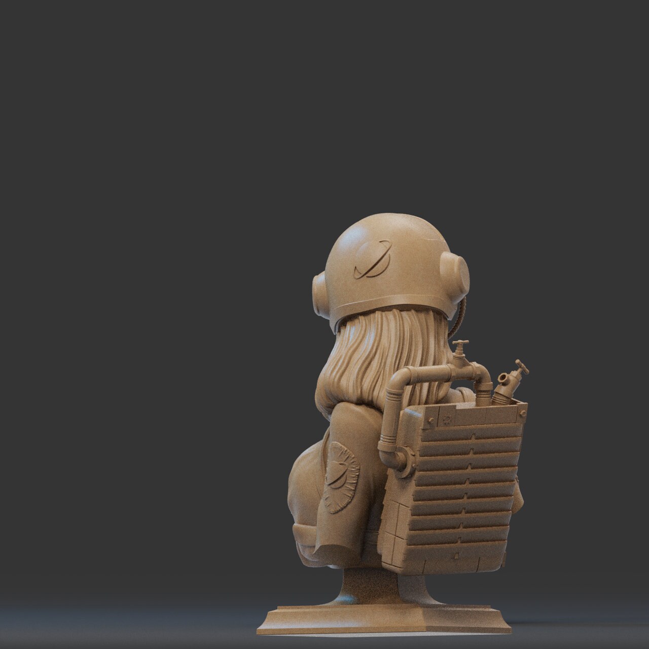 Retro Pin up Astronaut Fan Art / Sculpture Unpainted or Fully Painted ...