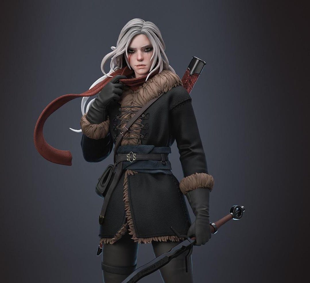 Ciri (the_witcher_fan Art)/ Resin Scale Model for Assembling and ...