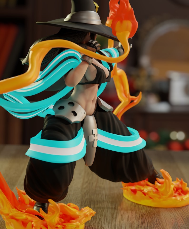 Maki Oze_ Fire_force_fan Art / Resin Scale Model Unpainted or Fully ...