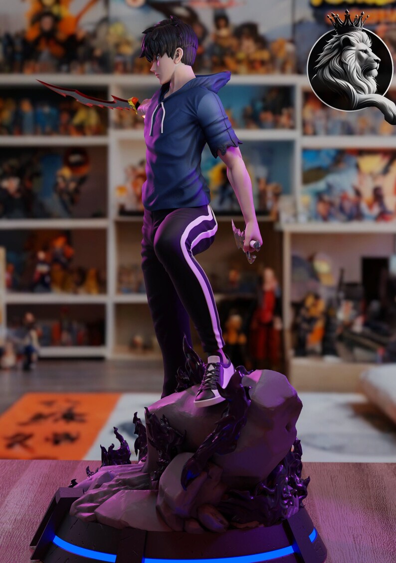 Sung_ Jinwoo_ (Solo Leveling Solo Leveling _ Fan_Art) / Painted Resin ...