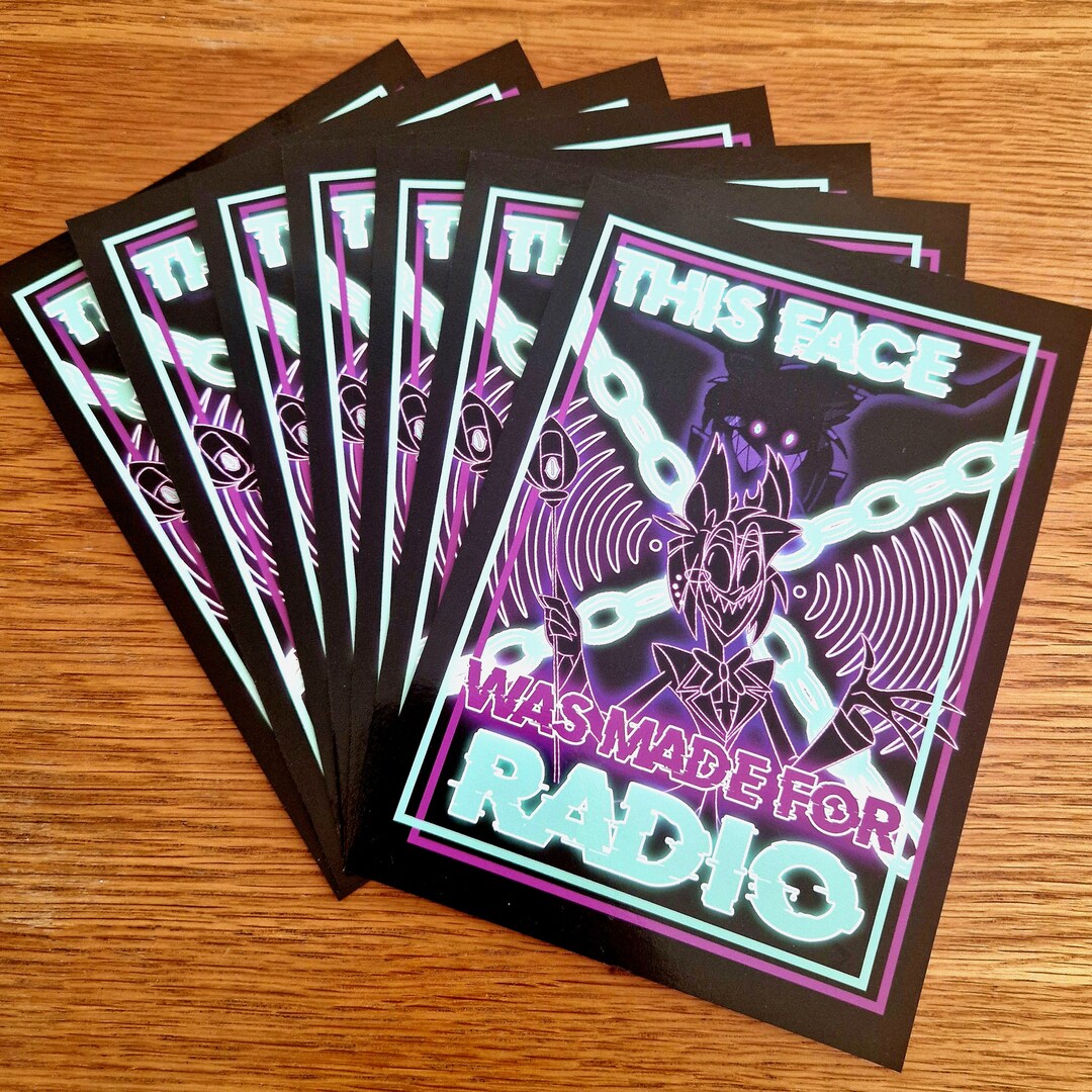 Neon Alastor Hazbin Hotel 'this Face Was Made for Radio' A5 Gloss Art ...