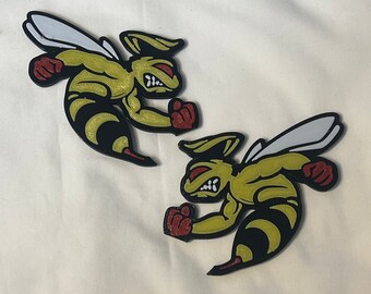 Fender Badges | Hornet BEE SWOLE Emblem Red and Black |2 BADGES| Angry ...