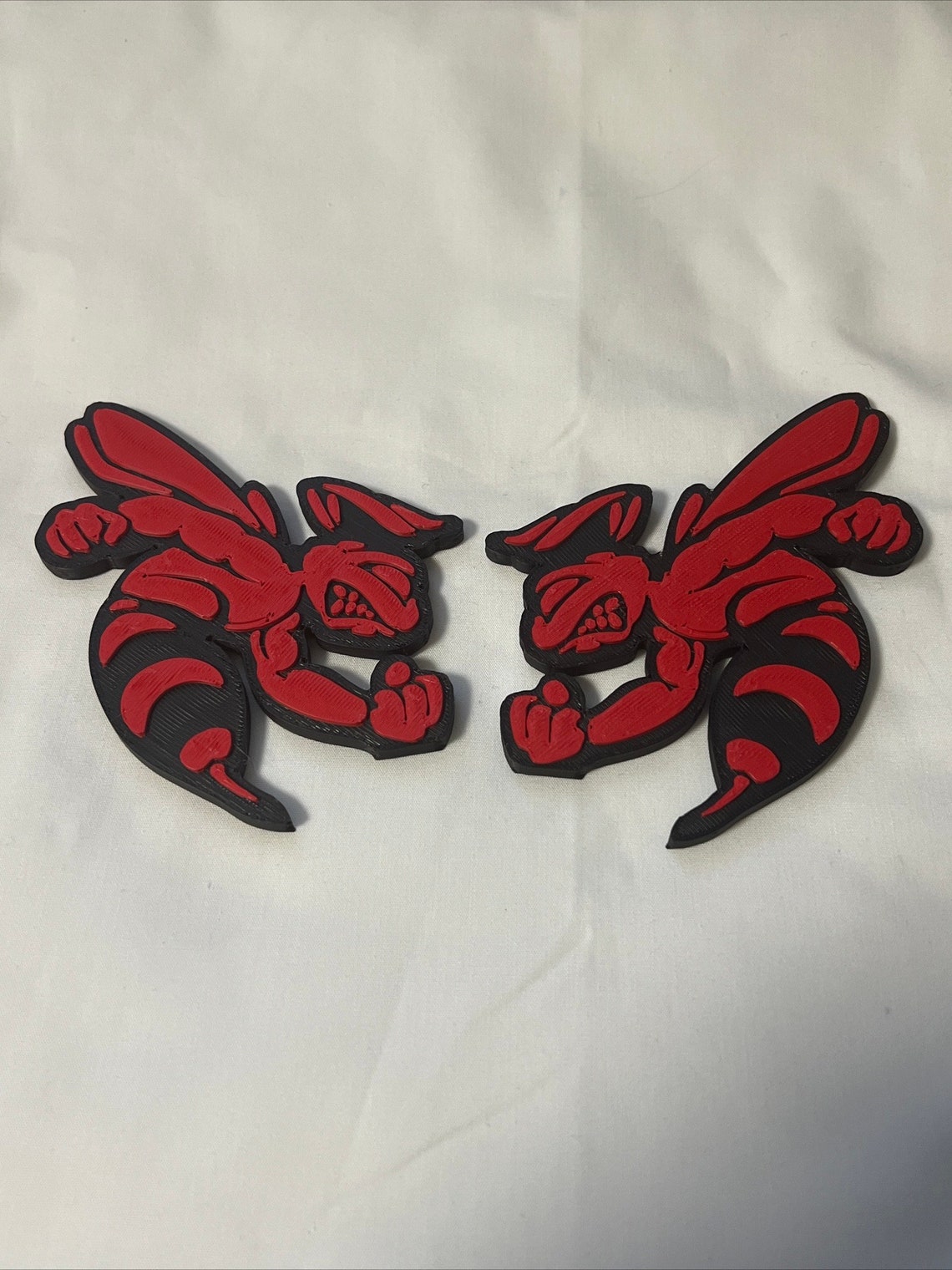 Fender Badges | Hornet BEE SWOLE Emblem Red and Black |2 BADGES| Angry ...