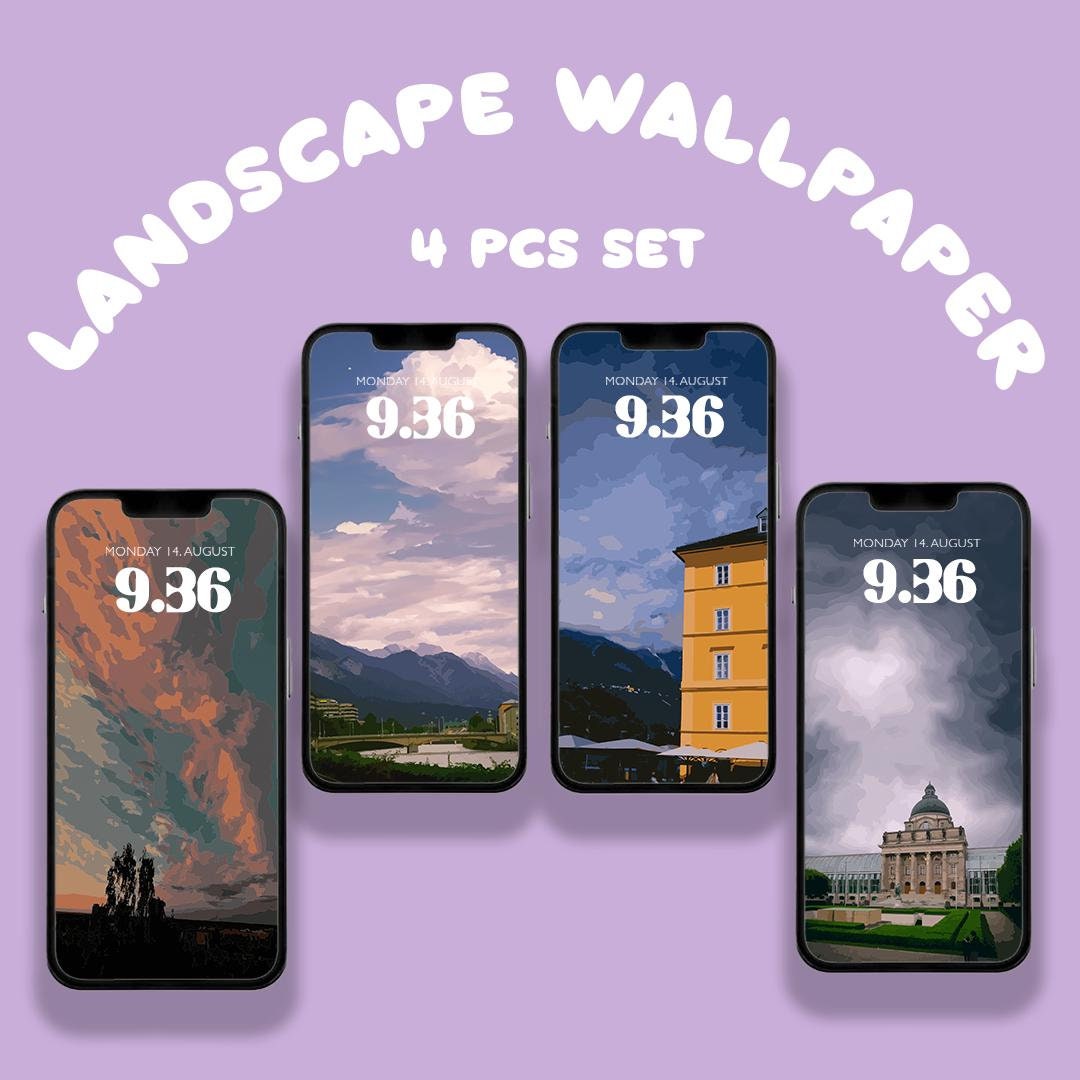 Simple Landscape Design Wallpaper for Phone, iPhone Android and Others ...