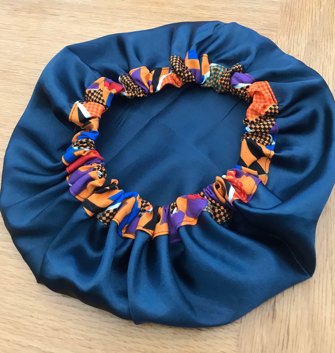 Silky Satin Bonnet Kente Pattern Print, Elasticated, Sleep Cap Bonnet ...