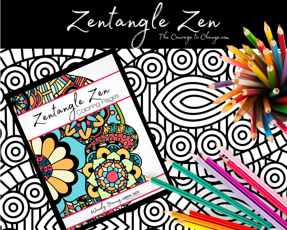 Zentangle Zen: Coloring Pages - Etsy