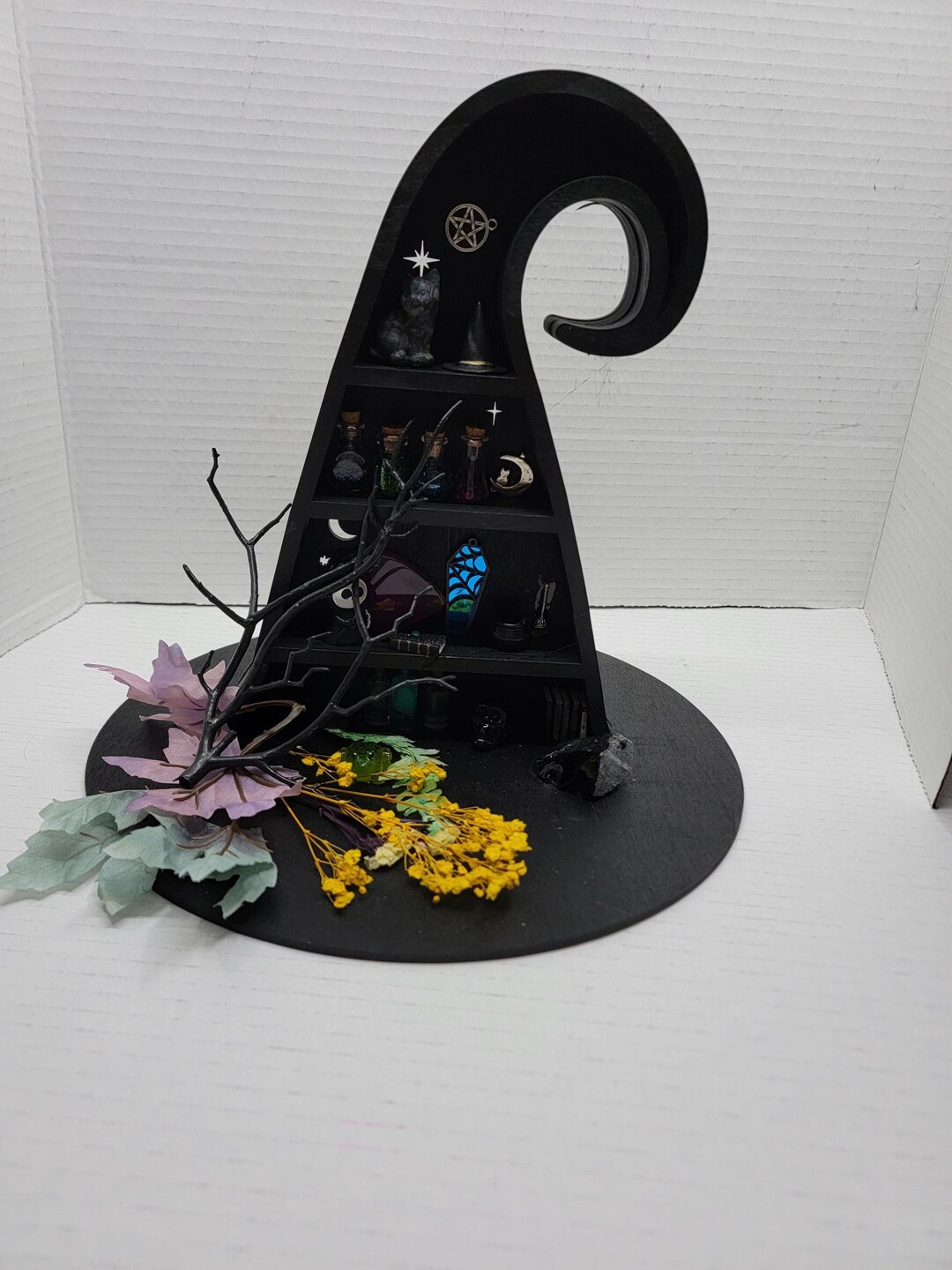 Witch Hat Shelf,minature Cabinet of Curiosities,shadowbox Wall Decor ...