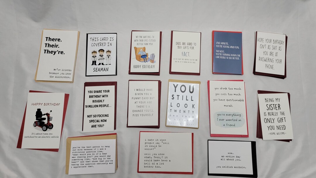 Funny Adult Birthday Card: Humorous Cards for Friends & Family - Etsy ...