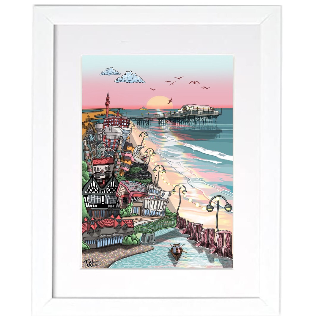 Cleethorpes/grimsby Print Wall Art Poster Iconic Sights of Cleethorpes ...