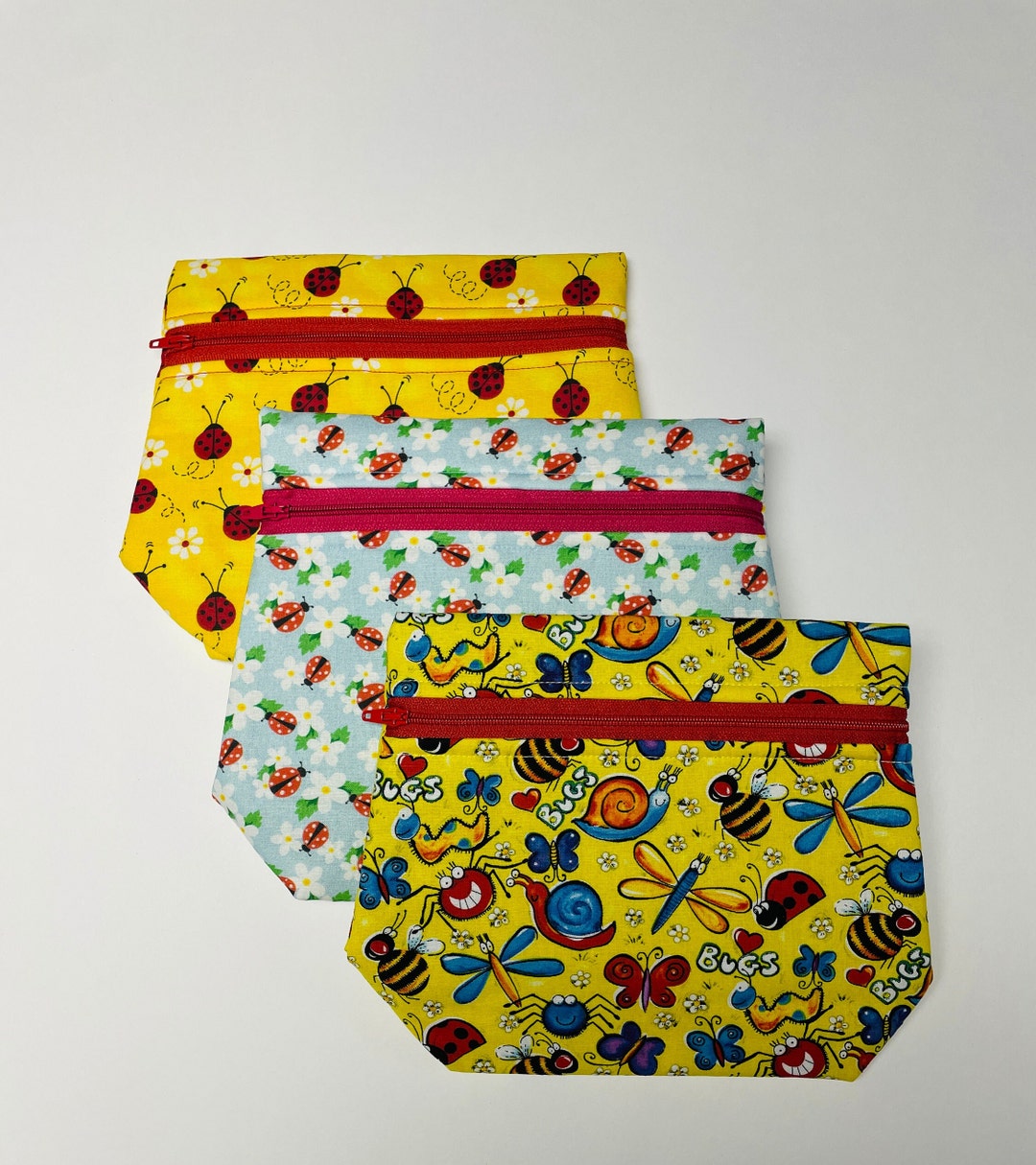 BUGS LADYBUG Pouch, Cotton Pouch, Gift Idea, Organize Items, Travel Bag ...