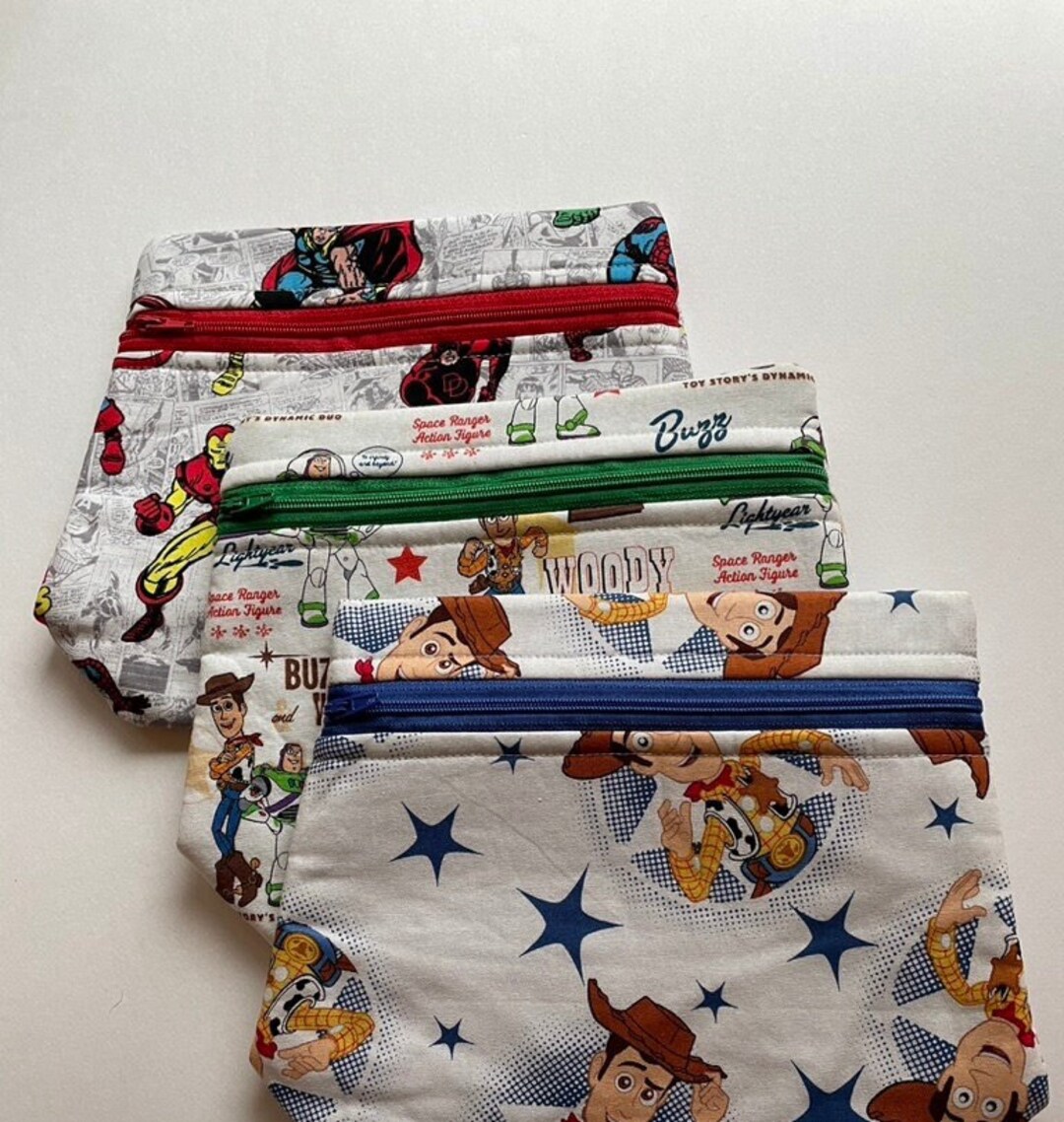Marvel SUPERHEROES Pouch, TOY STORY Pouch, Zipper Pouch, Toy Storage ...