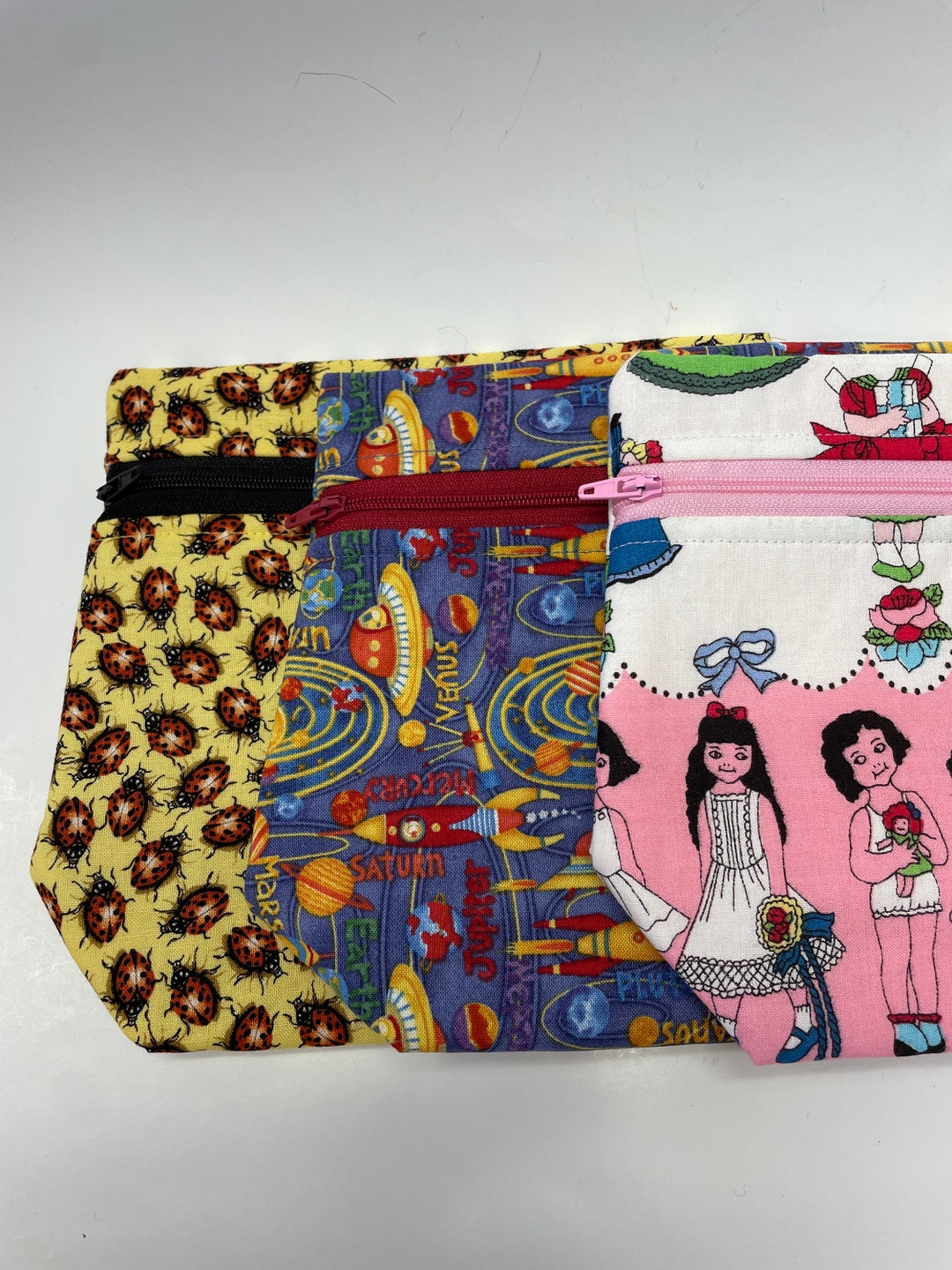 Paper DOLLS LADYBUGS PLANETS Ladybug Pouch, Spaceships Pouch, Paper ...