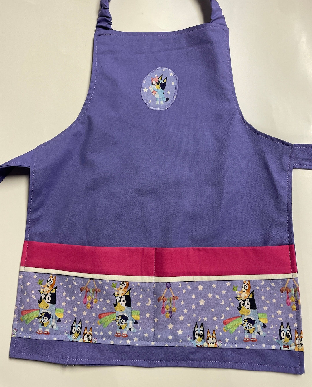 Child's CHEF APRON, BLUEY on Purple, Dogs, Girl's Chef Apron, Child's ...