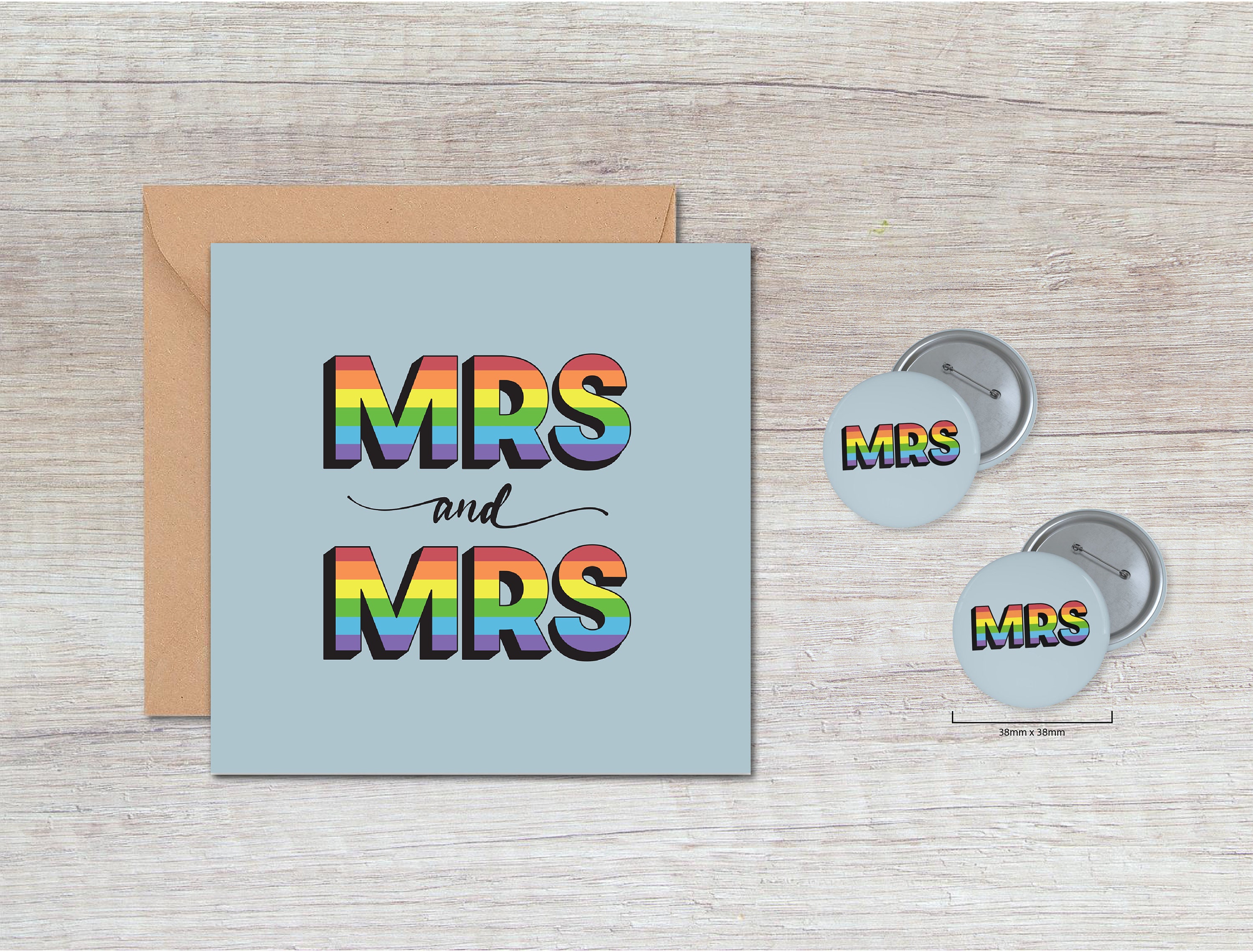 Mrs And Mrs Rainbow Lgbt Lesbian Wedding Anniversary Etsy