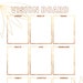 Printable Vision Board Template Gold - Etsy