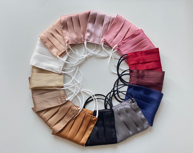 Super Soft and Comfortable Silk Satin Face Mask, Adult Face Mask ...