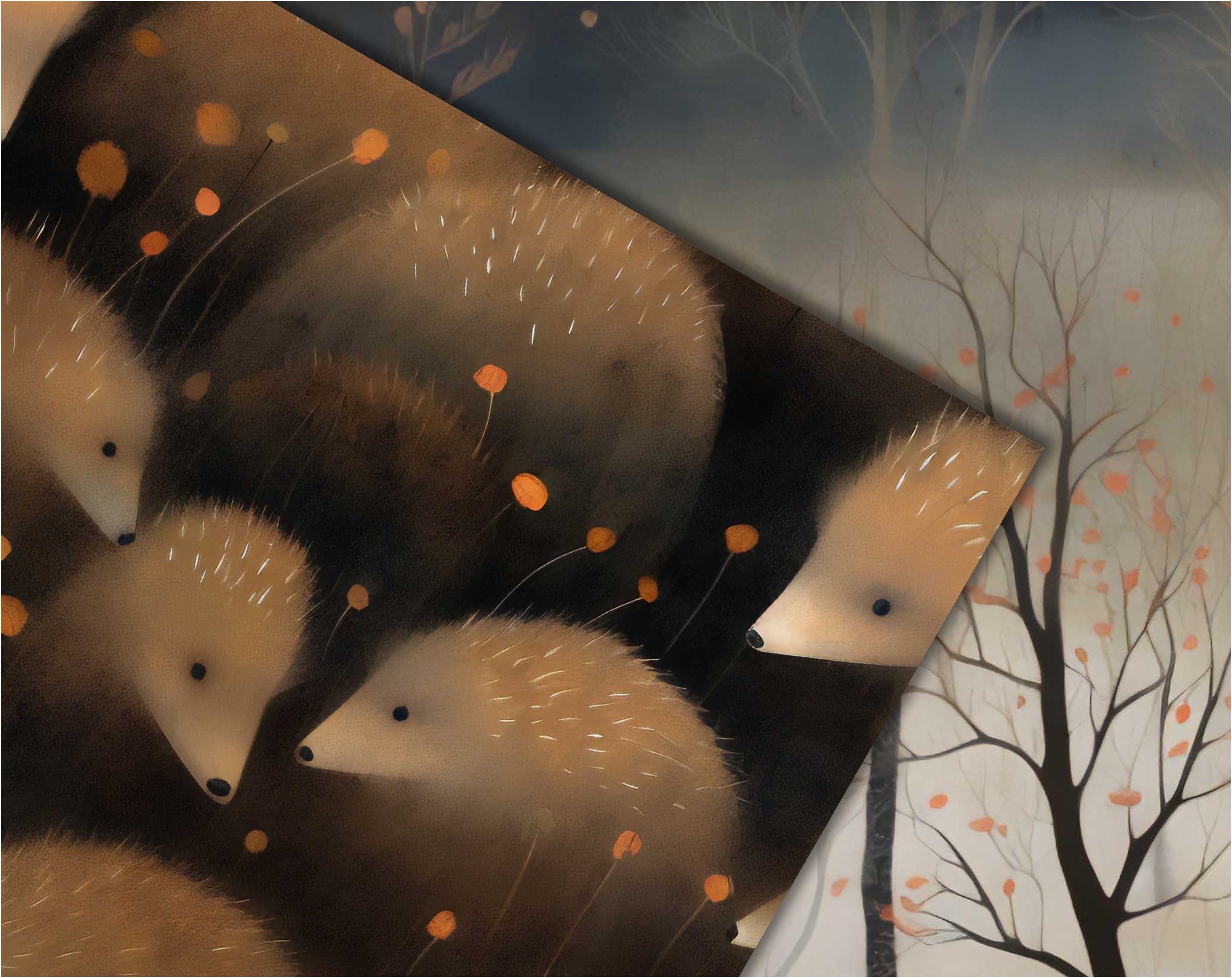 Woodland Animals - Digital Pattern, Digital Paper, Repeating Pattern ...