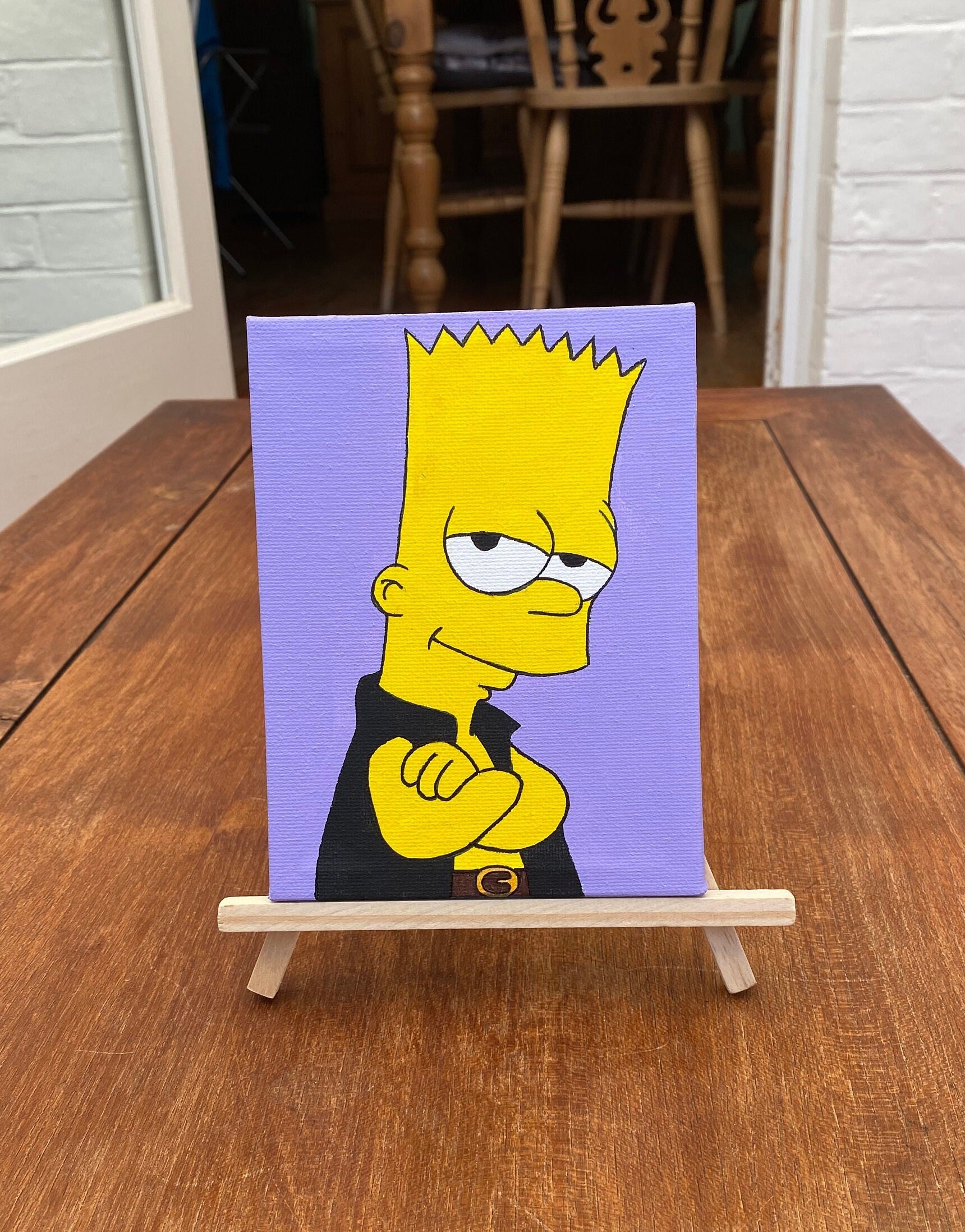 BART SIMPSON Original Hand-painted Acrylic Canvas - Etsy