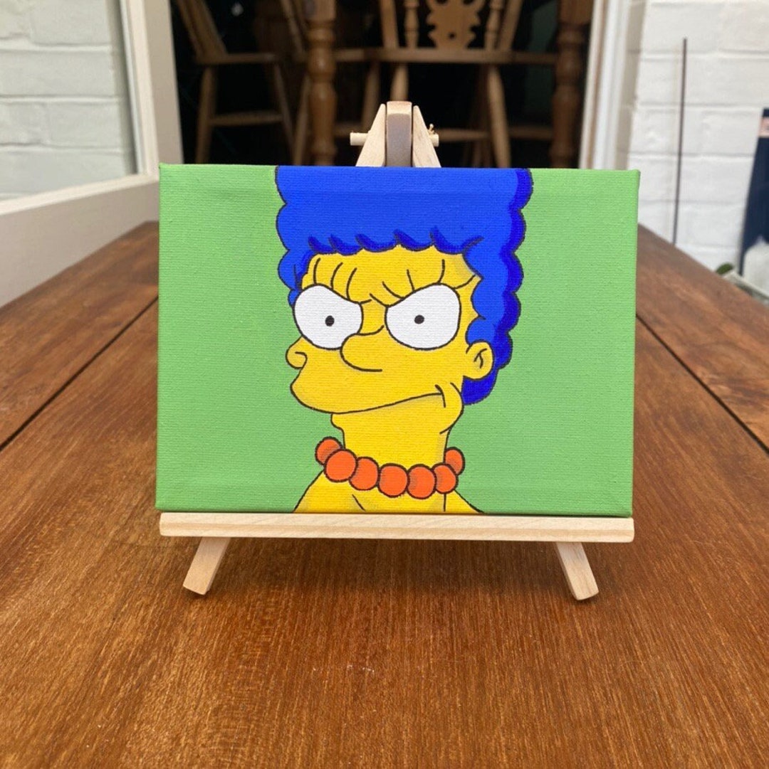 MARGE SIMPSON Original Hand-painted Acrylic Canvas - Etsy