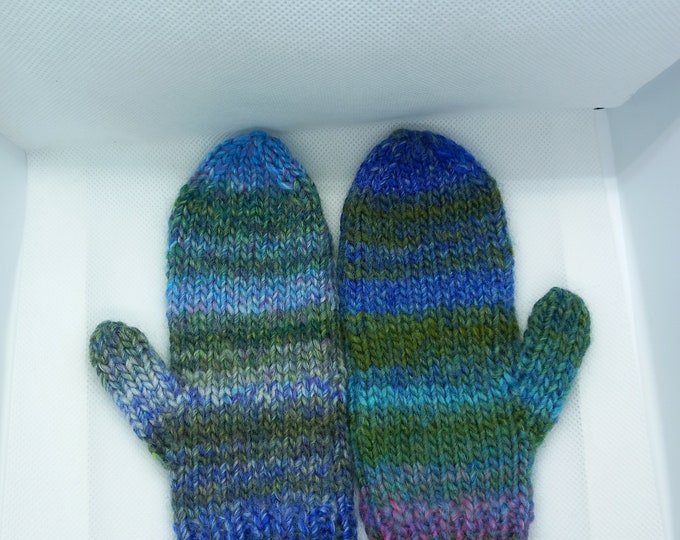Kids Mittens Hand Knitted in Aran - Etsy