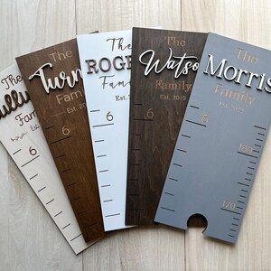 Family Growth Chart Wood Height Chart Personalized Growth Chart Wood ...