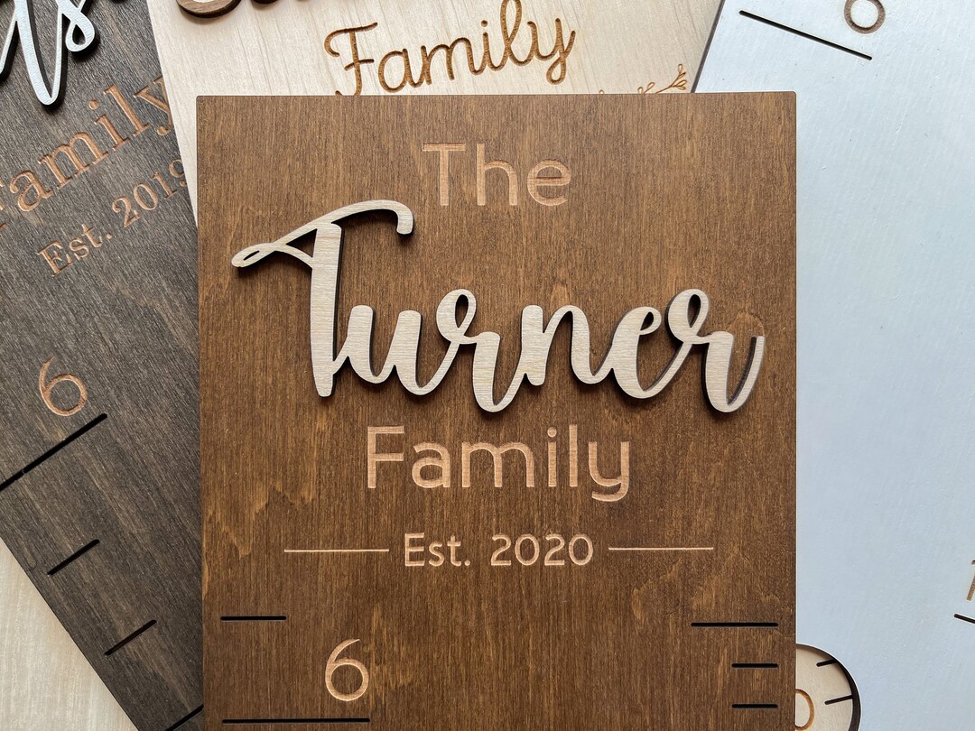 Family Growth Chart Wood Height Chart Personalized Growth Chart Wood ...