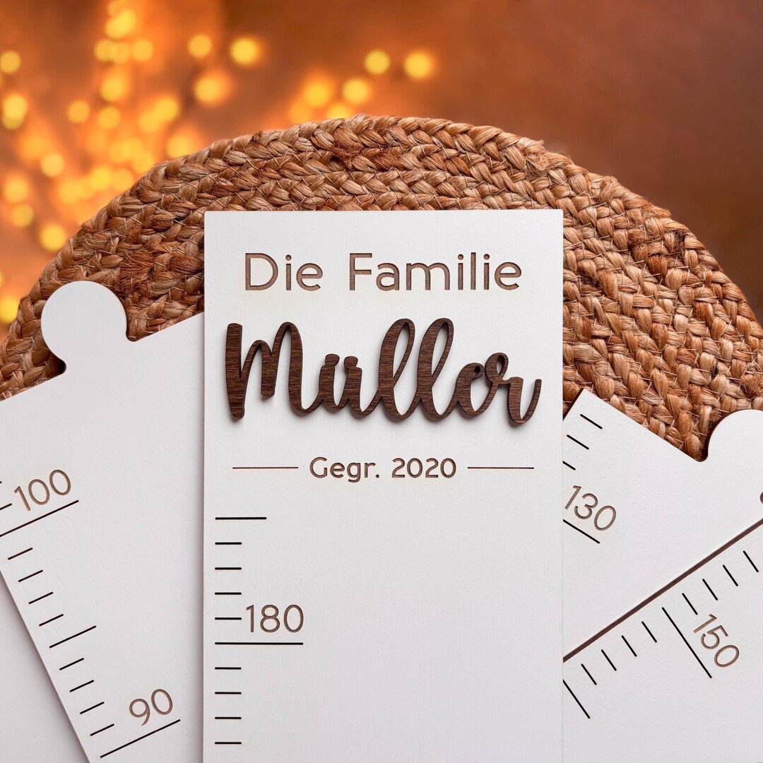 Family Growth Chart Personalized Growth Chart Wooden Height Chart ...
