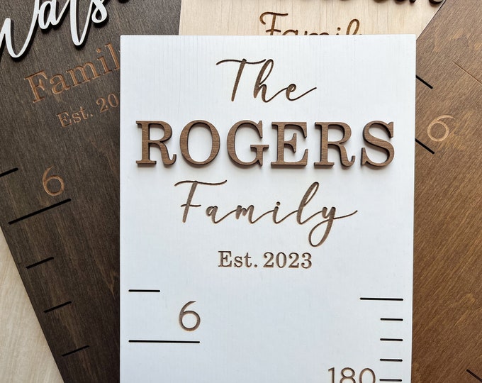 Personalized Wooden Growth Chart Wooden Growth Ruler Wood Growth Chart ...