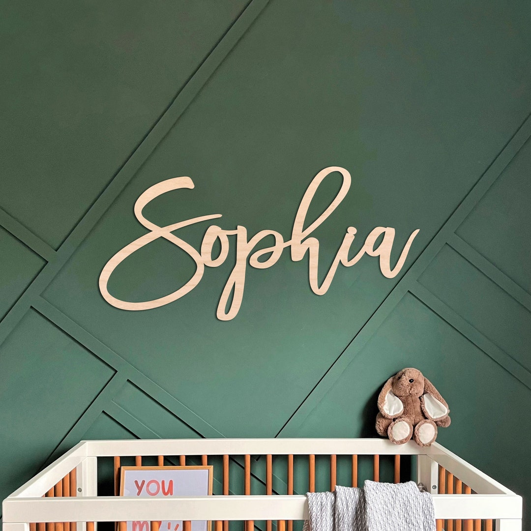 Wood Name Sign, Nursery Name Sign, Girl Name Sign, Above Crib Name Sign ...