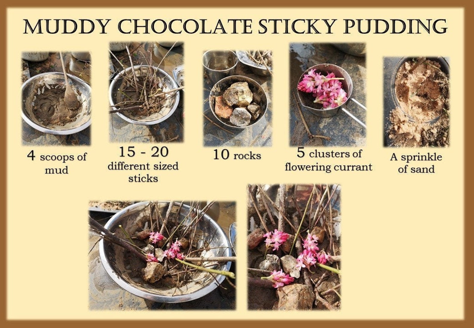 15 UNIQUE Mud Recipe Cards - Etsy