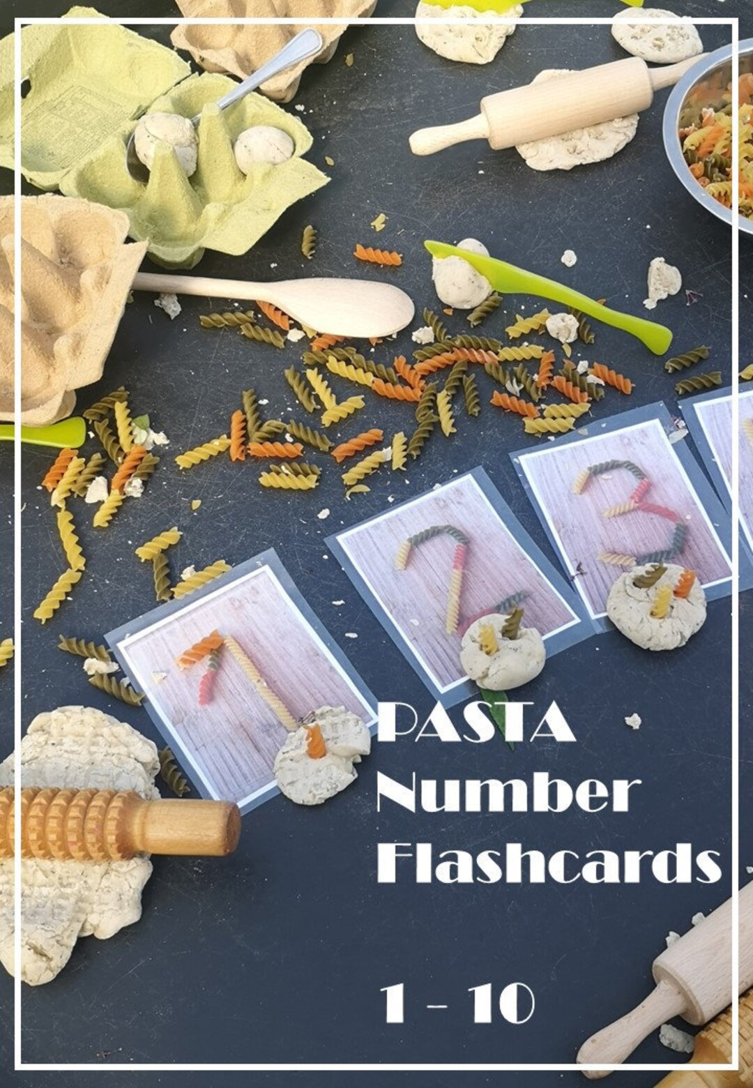 PASTA Number Flashcards 1-10 - Etsy