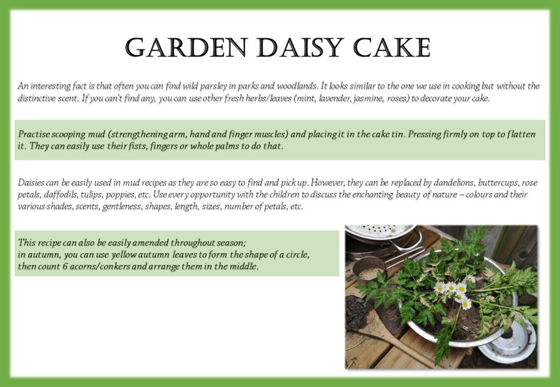 15 UNIQUE Mud Recipe Cards With Teachers' Notes - Etsy UK