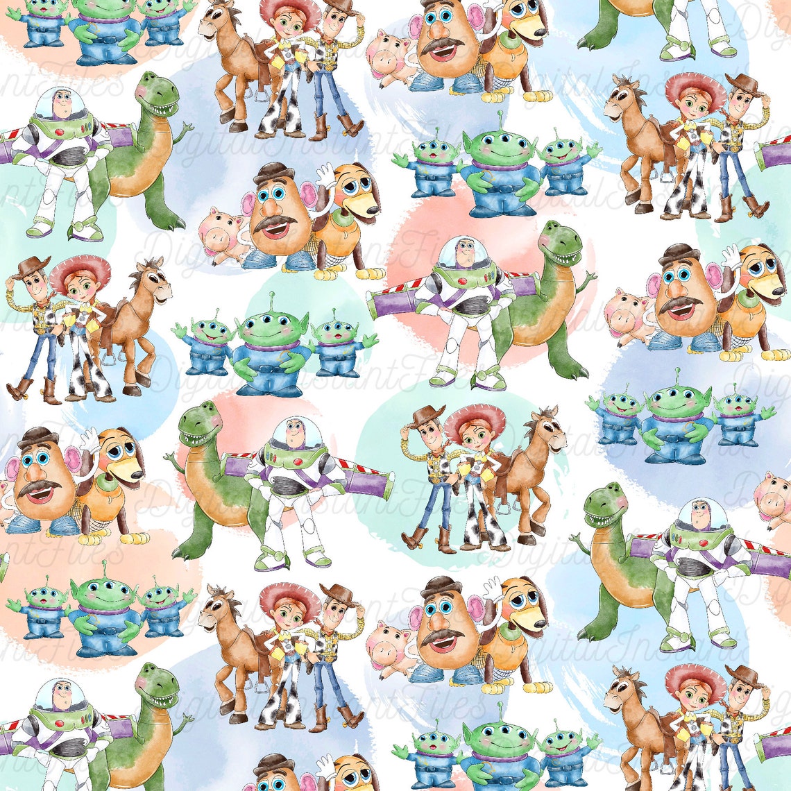 Toy Story Seamless Pattern Andys Toy Story Seamless Pattern - Etsy