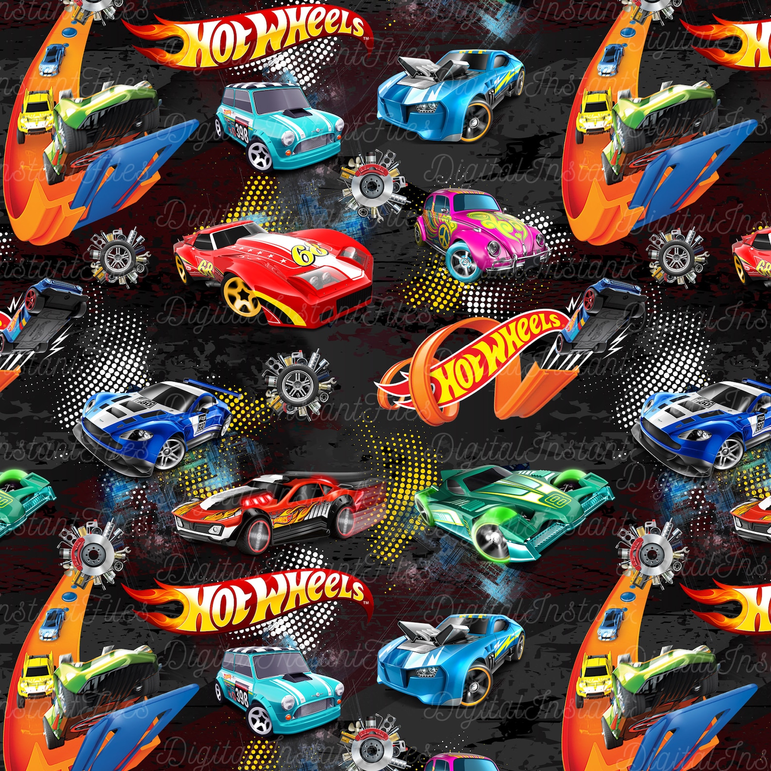 Hot Wheels Seamless Pattern Cars Seamless Pattern Crazy Cars - Etsy